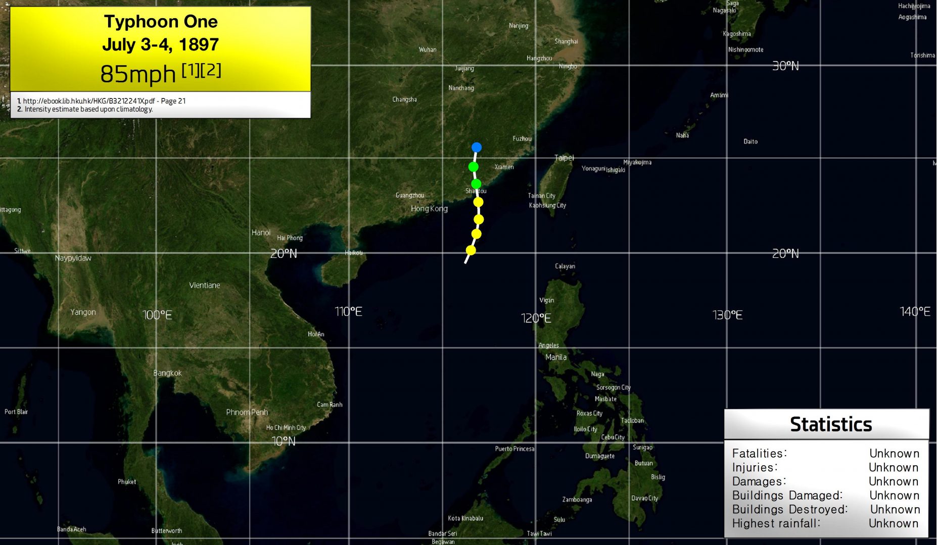 1897 Pacific Typhoon Season – Cyclone History