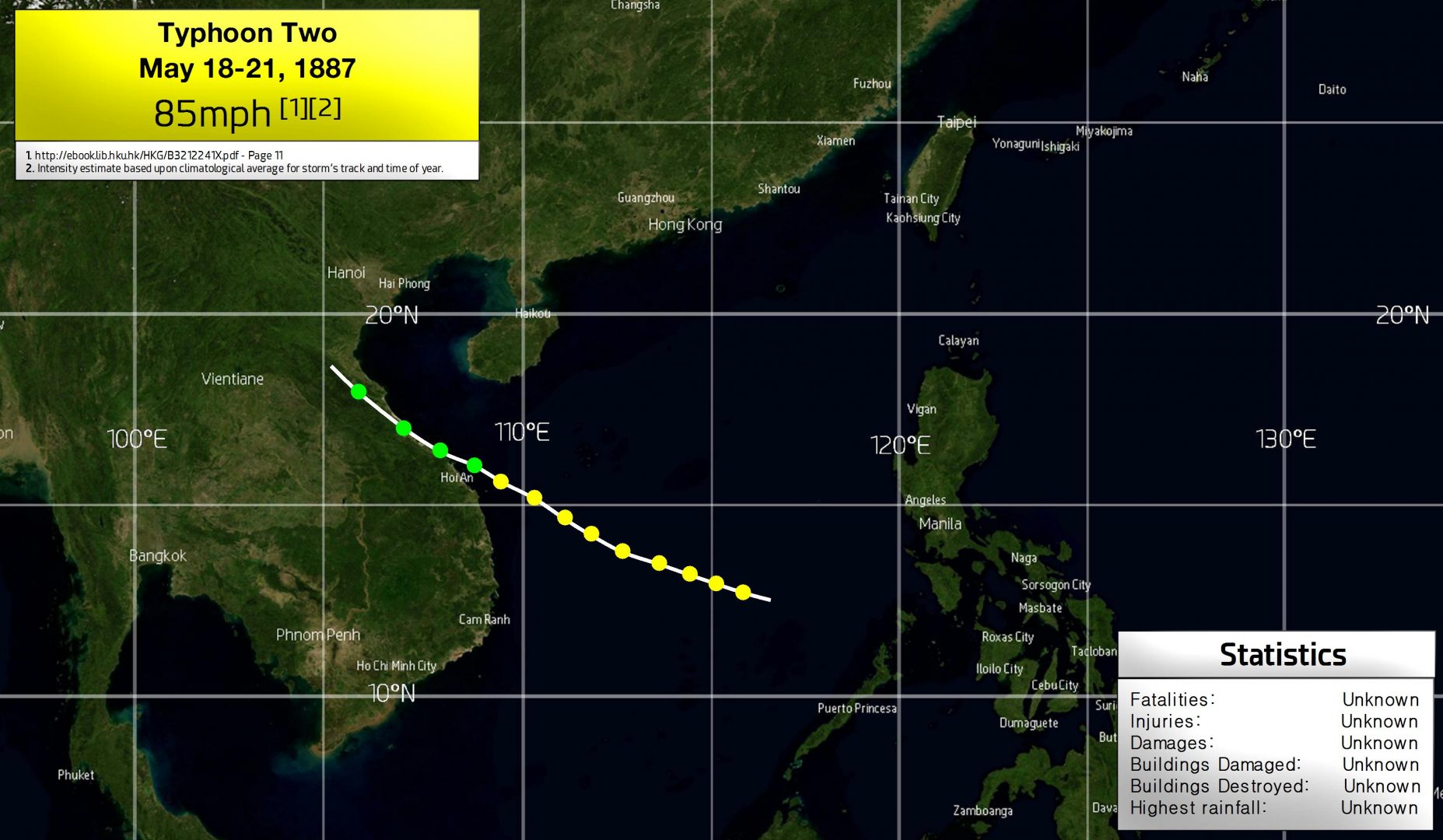 1887 Pacific Typhoon Season – Cyclone History