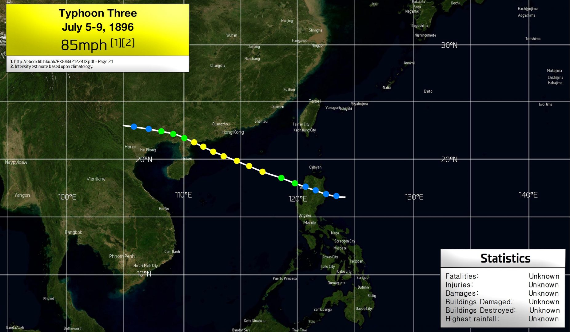 1896 Pacific Typhoon Season – Cyclone History