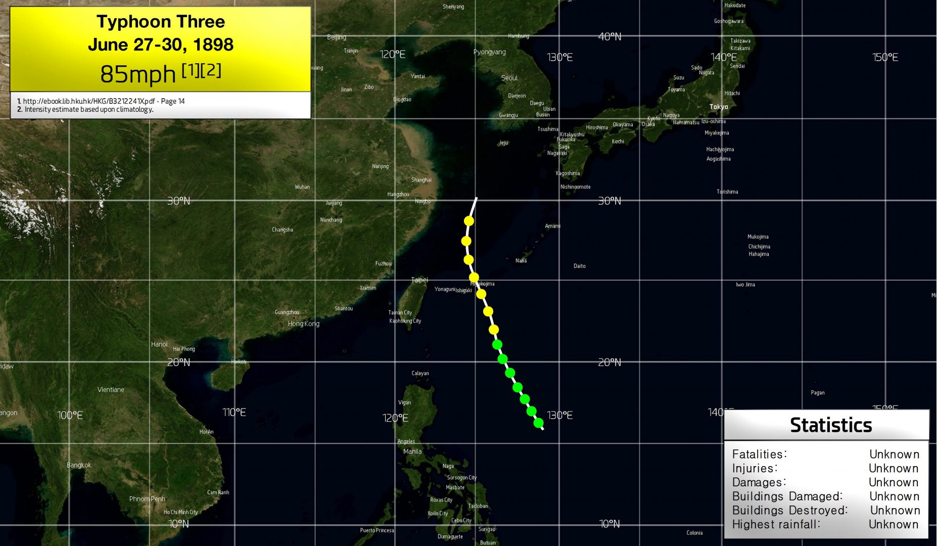 1898 Pacific Typhoon Season – Cyclone History