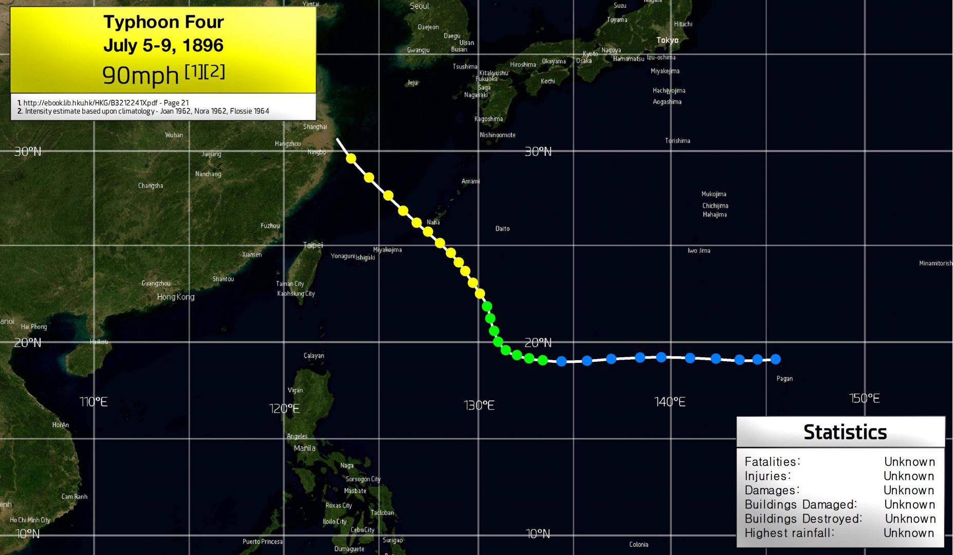 1896 Pacific Typhoon Season – Cyclone History