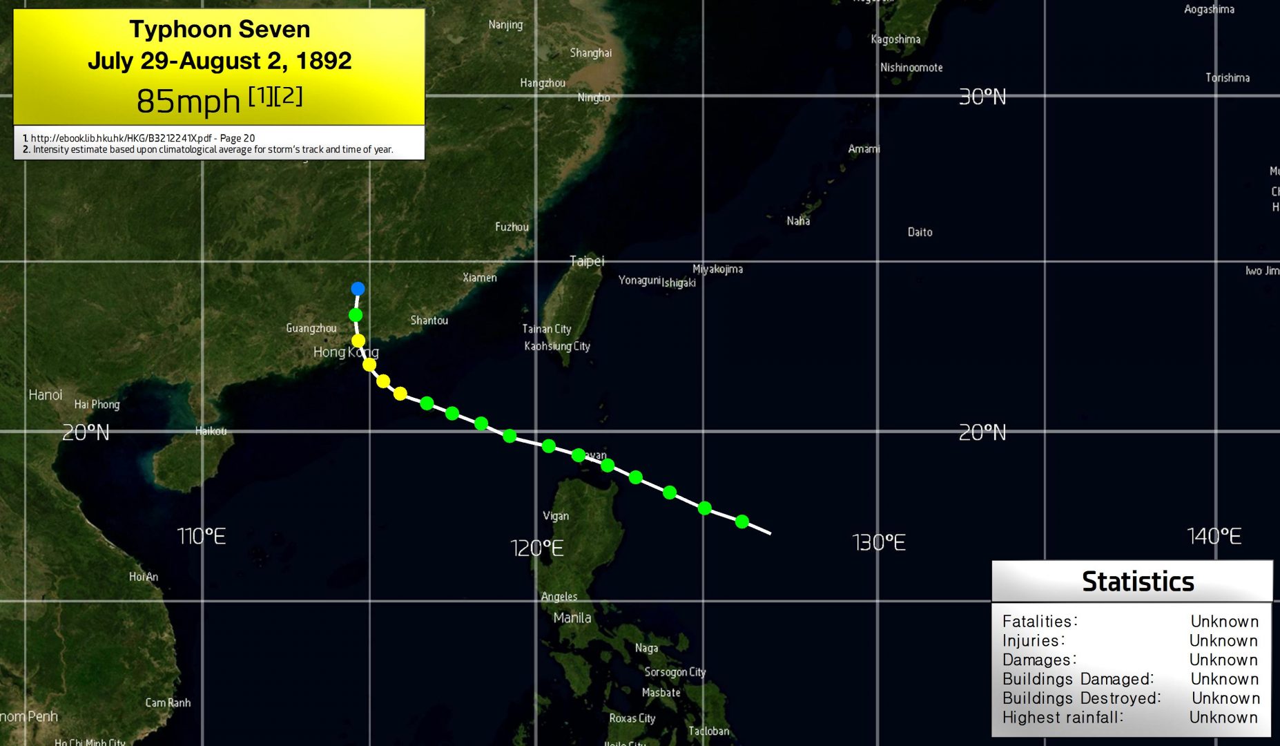 1892 Pacific Typhoon Season – Cyclone History