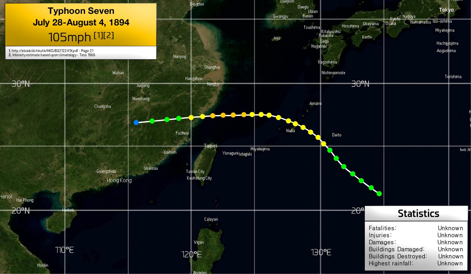 1894 Pacific Typhoon Season – Cyclone History