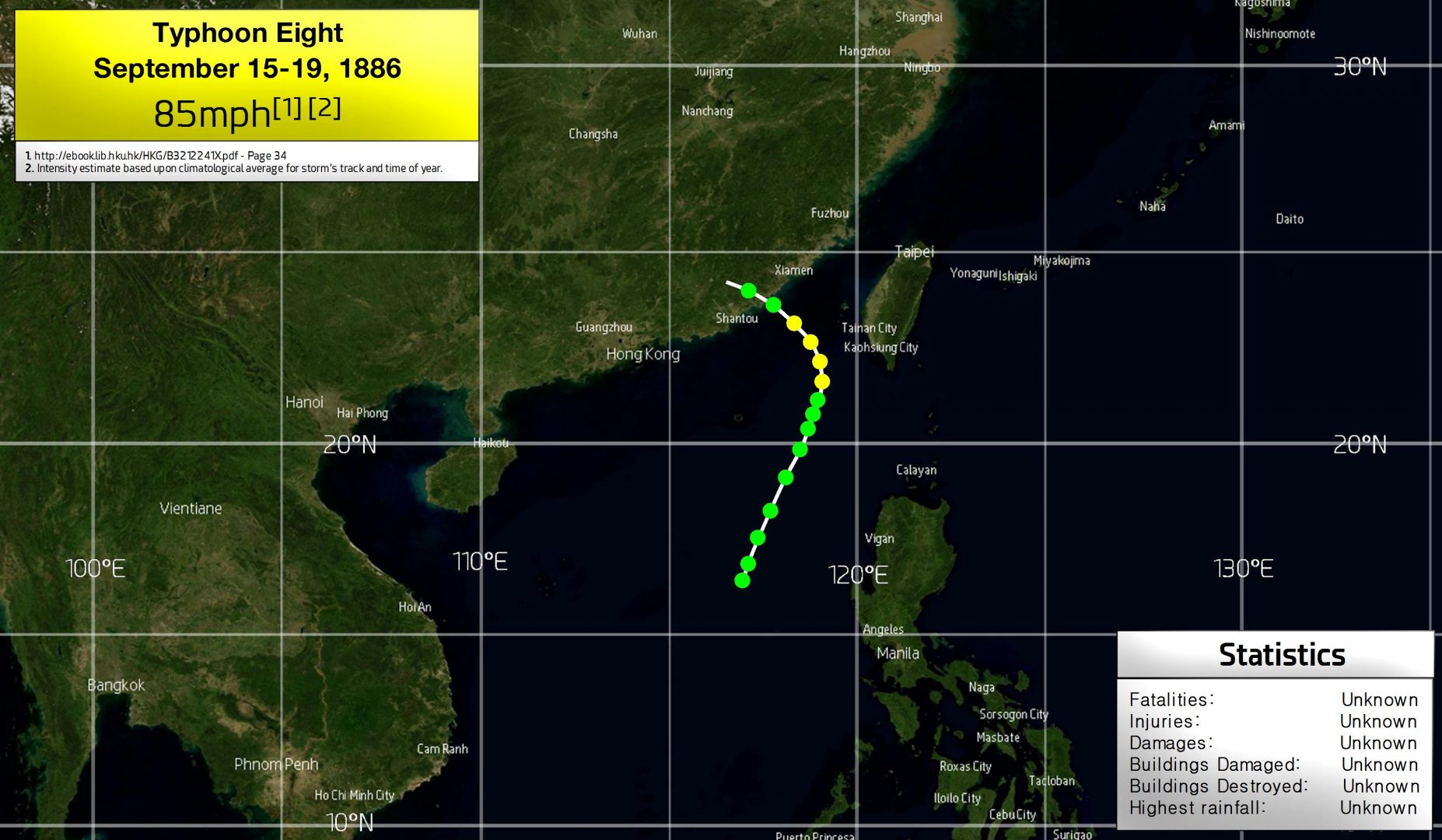 1886 Pacific Typhoon Season – Cyclone History
