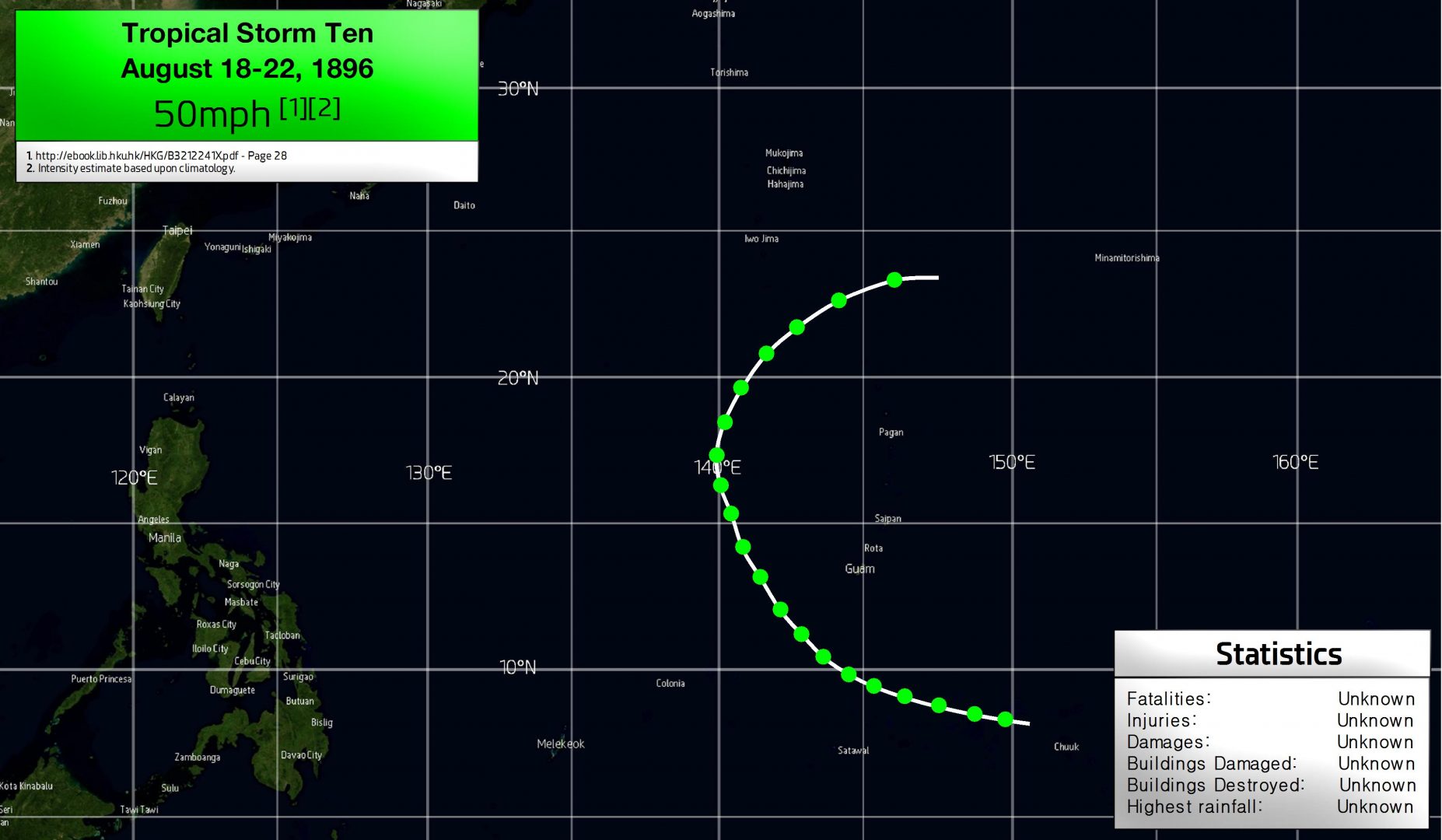 1896 Pacific Typhoon Season – Cyclone History