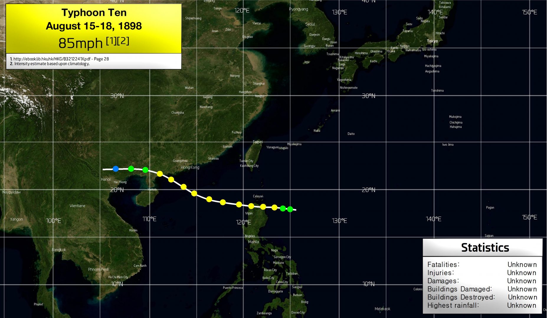 1898 Pacific Typhoon Season – Cyclone History