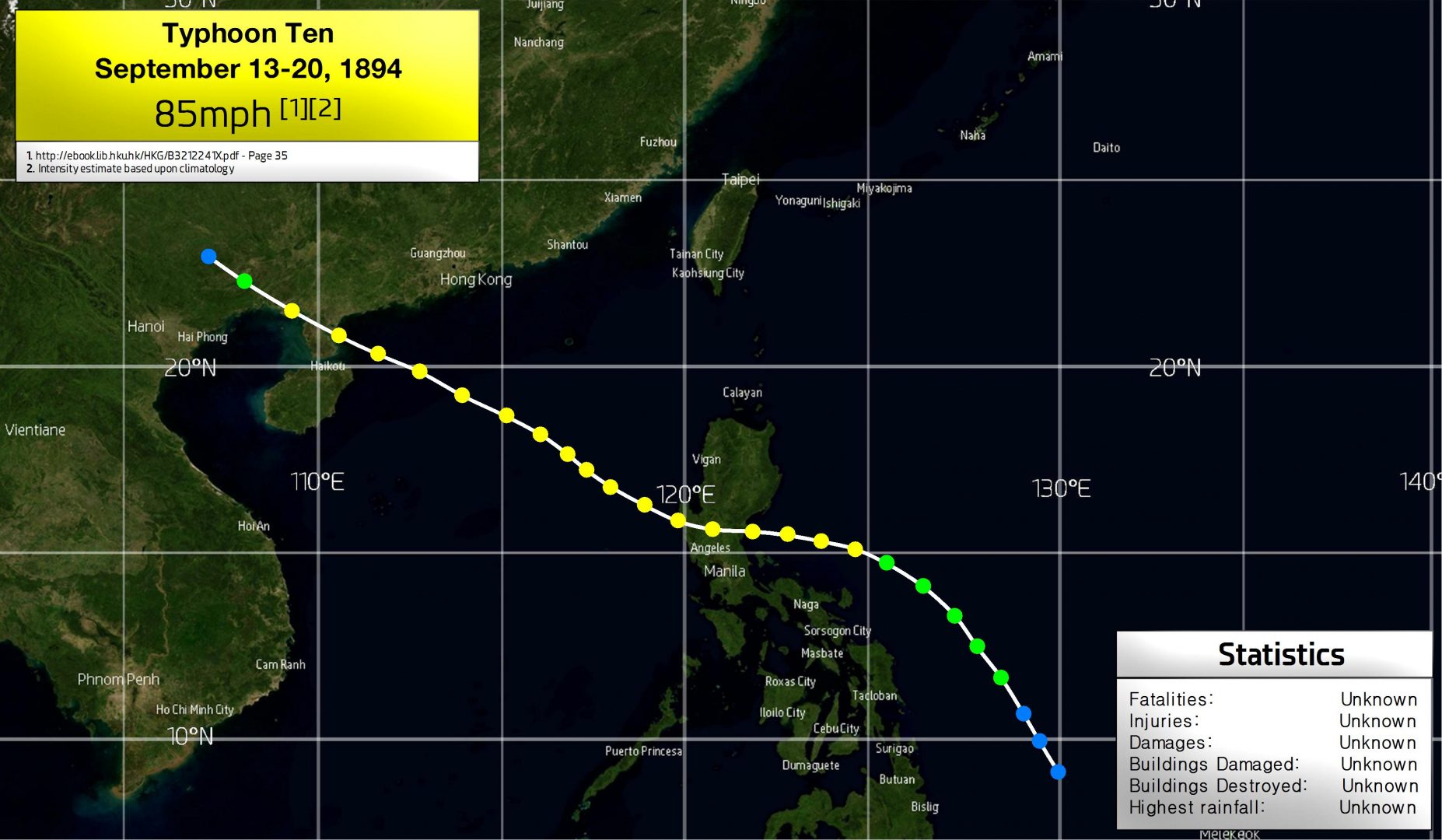1894 Pacific Typhoon Season – Cyclone History