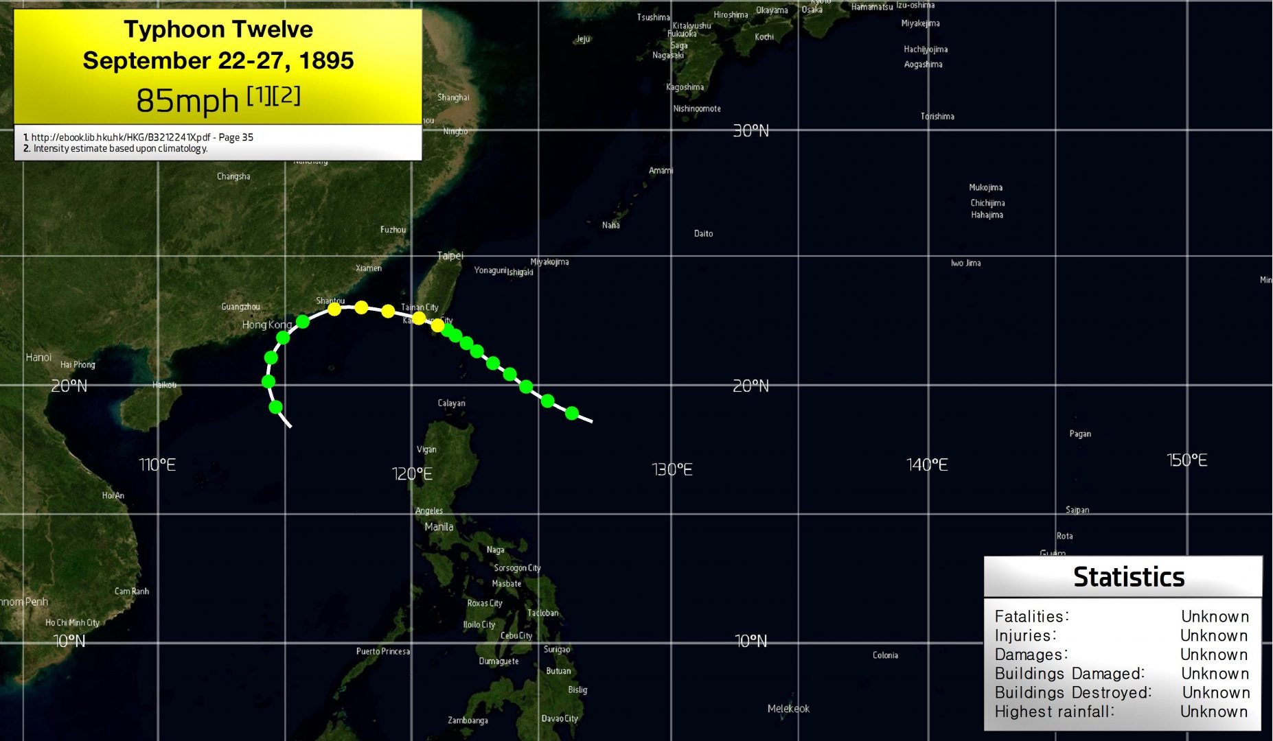 1895 Pacific Typhoon Season – Cyclone History