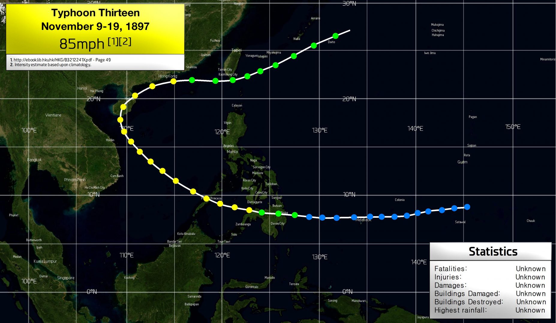 1897 Pacific Typhoon Season – Cyclone History