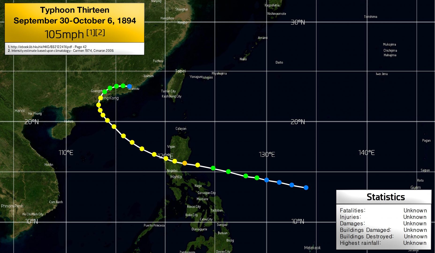 1894 Pacific Typhoon Season – Cyclone History