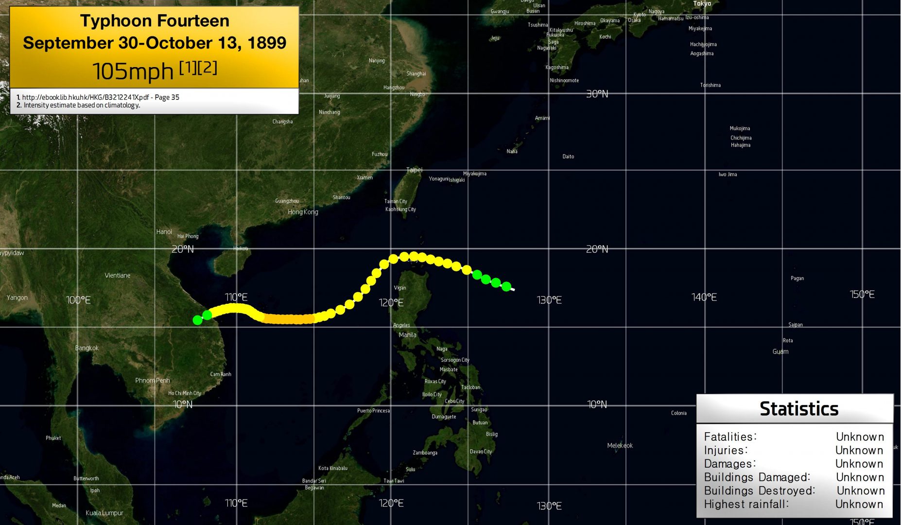 1899 Pacific Typhoon Season – Cyclone History