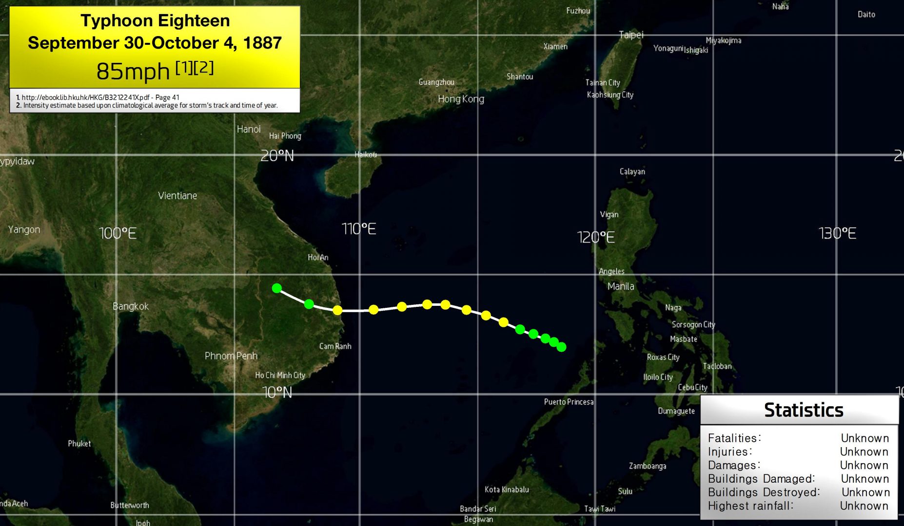 1887 Pacific Typhoon Season – Cyclone History