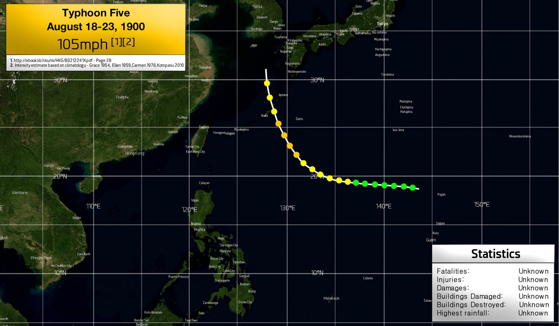1900 Pacific Typhoon Season – Cyclone History