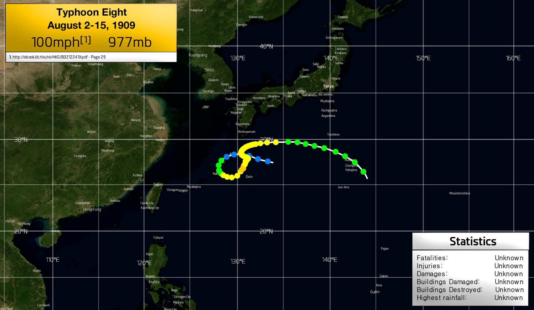1909 Pacific Typhoon Season – Cyclone History