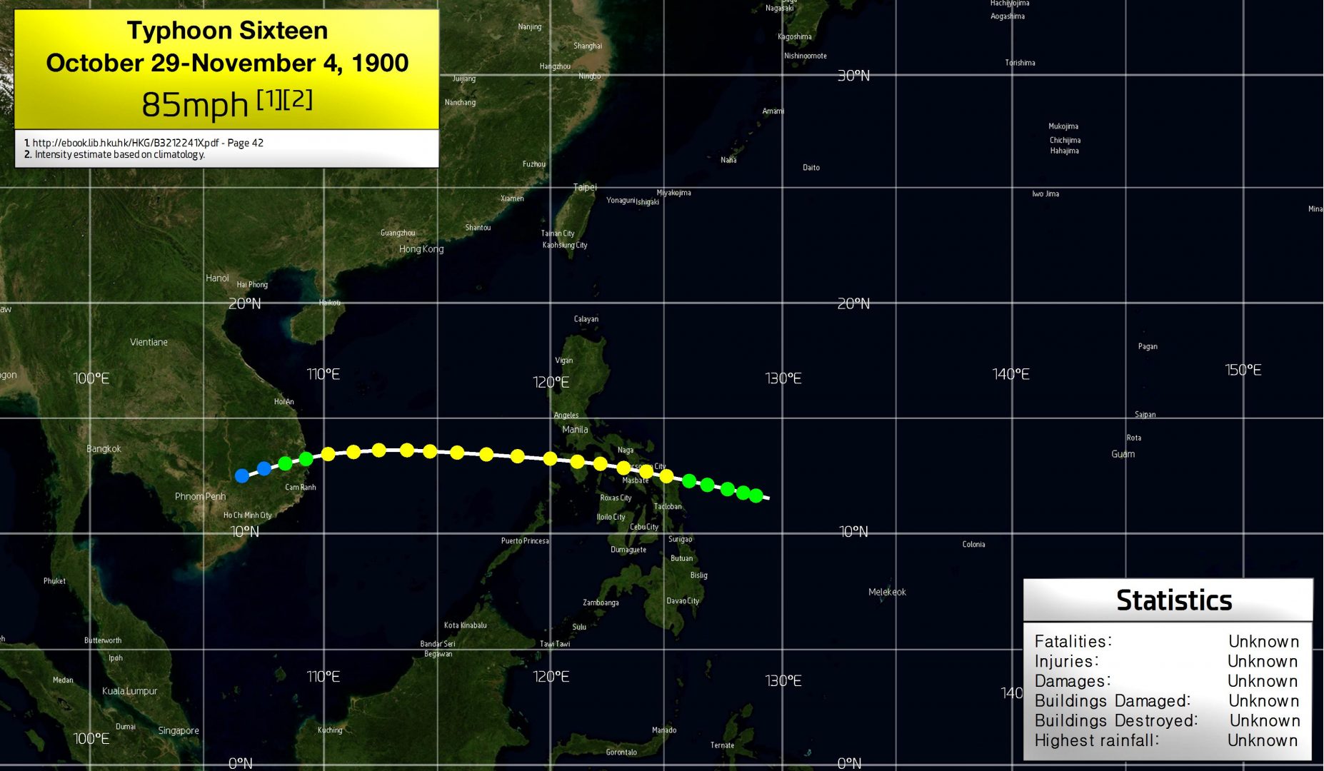 1900 Pacific Typhoon Season – Cyclone History
